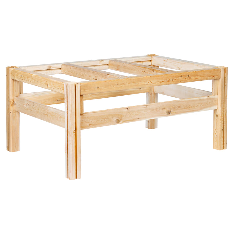 Six Bucket Elevated Cedar Wood Garden Frame, 43 in. x 28 in x 20 or 30 ...